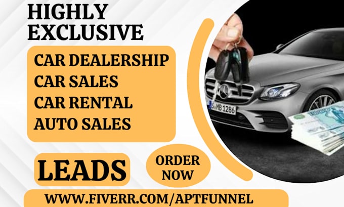 Generate car dealership leads car rental car parts repair auto ...