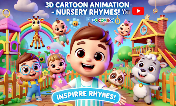Do 3d kids video animation 3d cartoon animation cocomelon for nursery ...