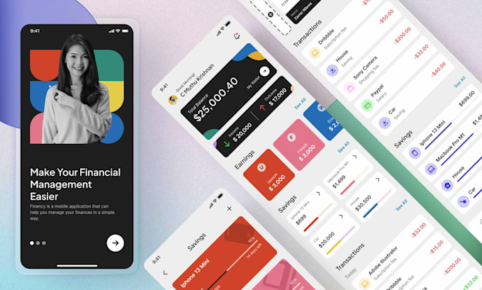 Design fintech mobile payment app or website, finance, webapp dashboard ux ui by Abolajidavid1 ...