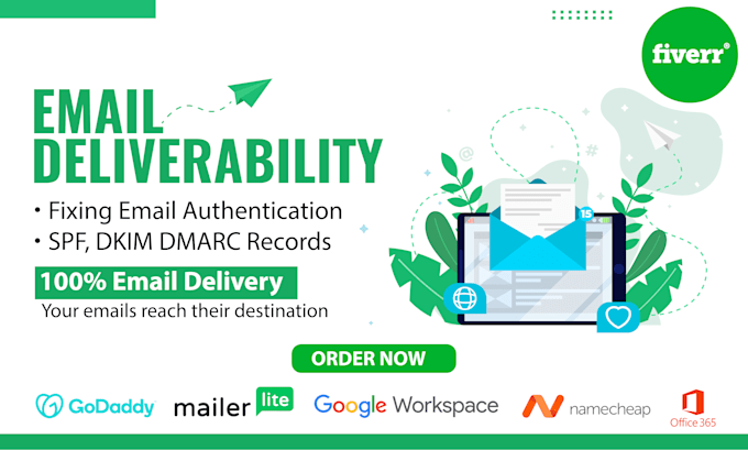 Setup mx, spf, dmarc, dkim, to improve email deliverability by Syspertsco | Fiverr