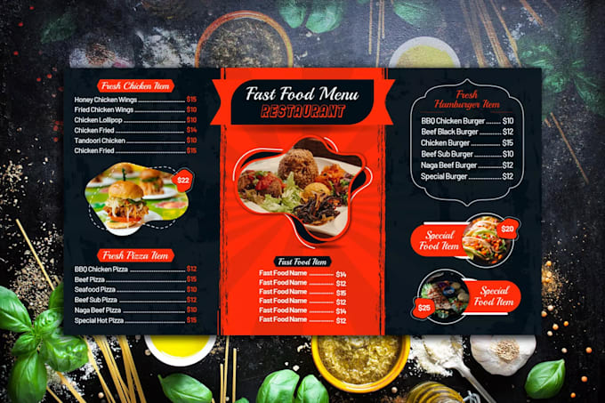 Design resturent menu ,amazing food,digital menu or food flyer by ...