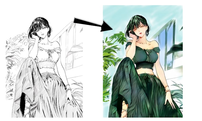 Color and repaint manga, comic or manhua pages using ai by Vicky_7773 ...