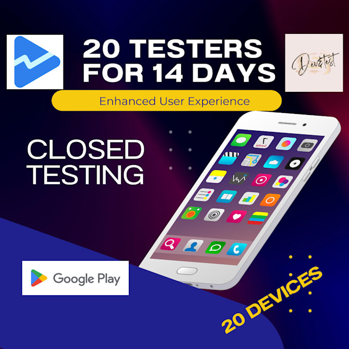 Offer 20 active testers for closed testing to launch app on google play ...