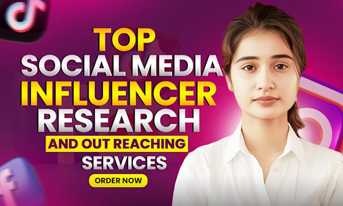 Research top influencers list and outreach on social media by ...