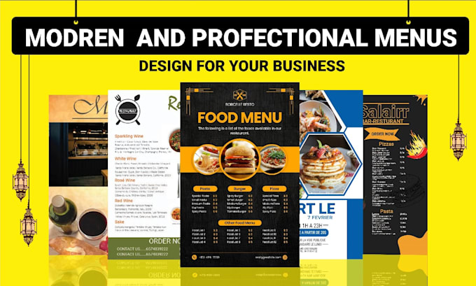 Create a professional food menu by Muhammadmube165 | Fiverr