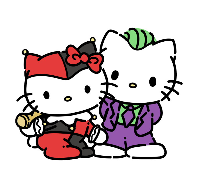 Customized a sanrio hello kitty kuromi themed illustration by ...