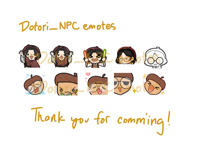 Design and draw twitch emotes by Digiltal | Fiverr