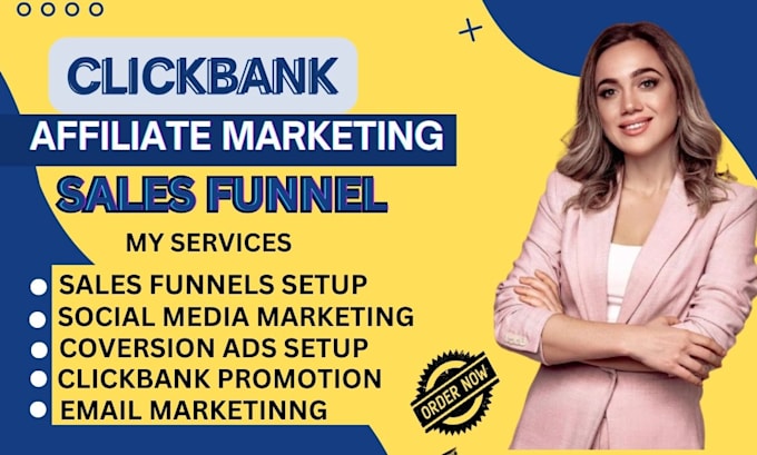 Set up clickbank affiliate marketing sales funnel, and affiliate link ...