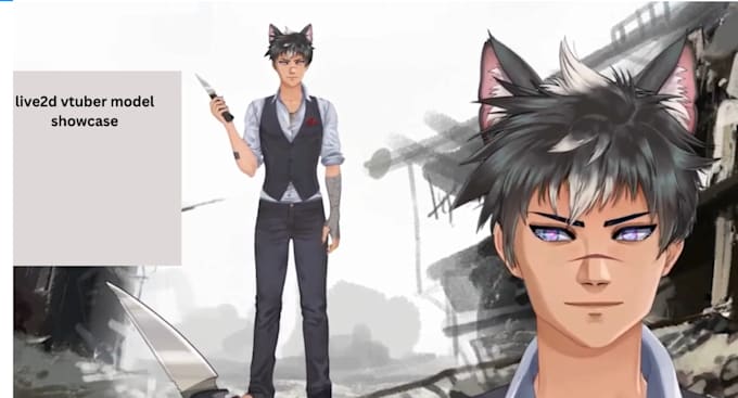 Design and rig custom 2d vtuber model 2d vtuber rigging 2d animation ...