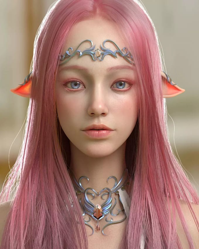 Model 3d character hair and fur xgen hair realistic hair for game and ...