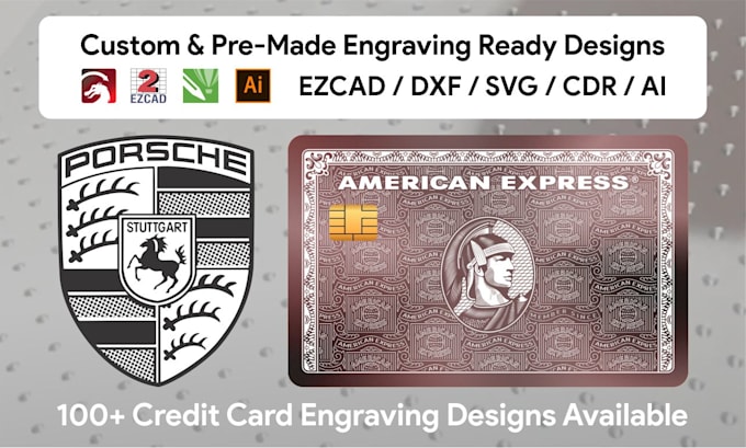 Prepare logo and credit card engraving designs ezcad dxf by Ayan_raza6 ...
