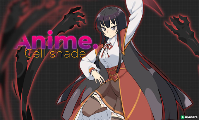 Draw your character in anime cell shade style by Scyandro | Fiverr