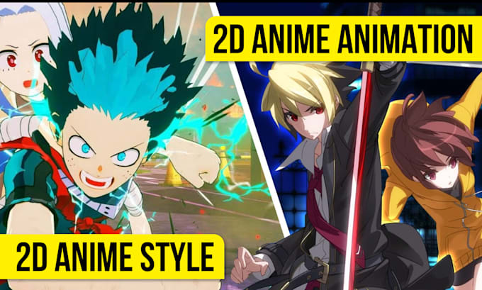 Make anime fighting, 2d anime style, and 2d anime animation by Zuhab2 ...