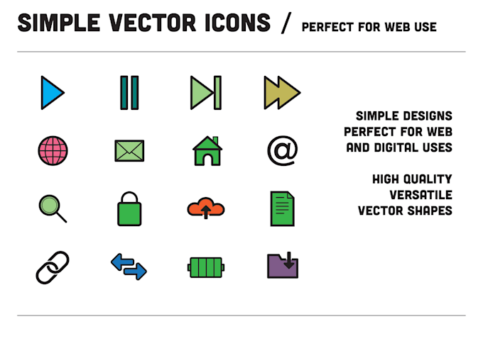 Create simple, high quality vector icons by Yorkie2105 | Fiverr
