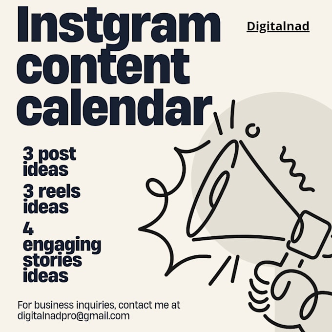 Instagram content calendar creation by Nadiamss | Fiverr