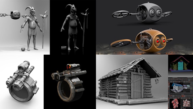 3d sculpt, retopology, texture, rig and animate your ideas by Tkclef_theonel | Fiverr