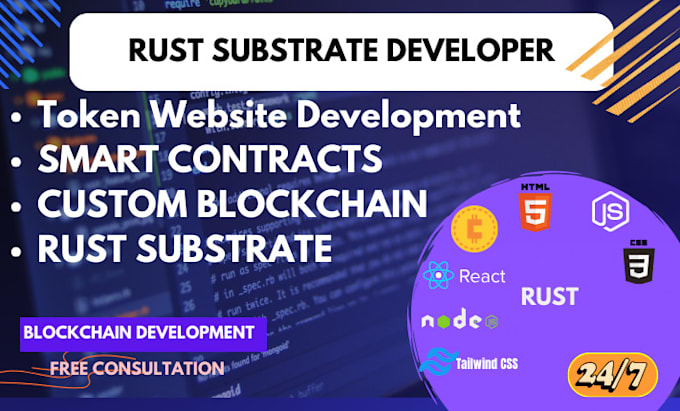 Build customized blockchain using rust substrate parachain ethereum by Asad_devv1 | Fiverr