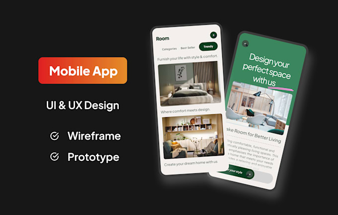 Do ux ui design, mobile app ui design, wireframe ux design by Shanali11 ...