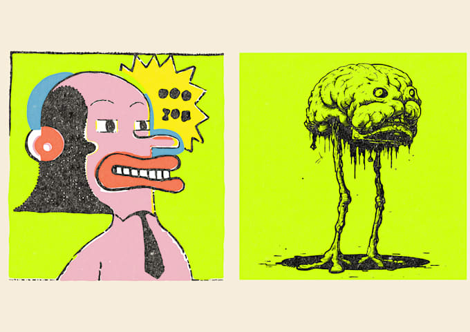 Draw a creepy character or mascot by J_renart | Fiverr