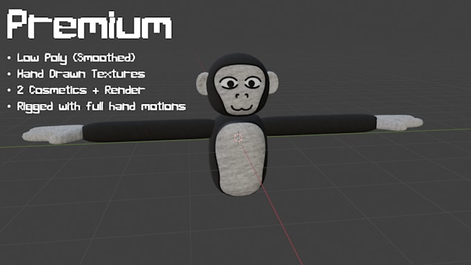 Make a gorilla tag player model by Brushleaf | Fiverr