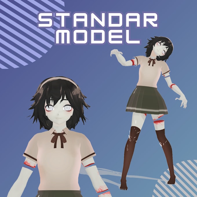 3d model in pmd or vrm format by Jenn_hl | Fiverr