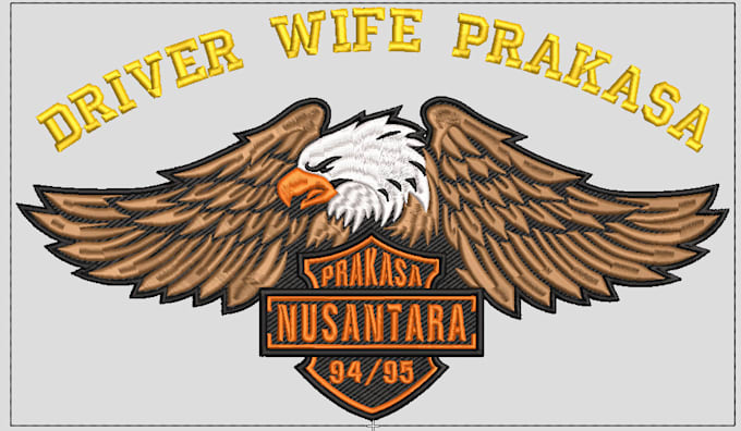 Wilcom embroidery design logo by Desain18 | Fiverr