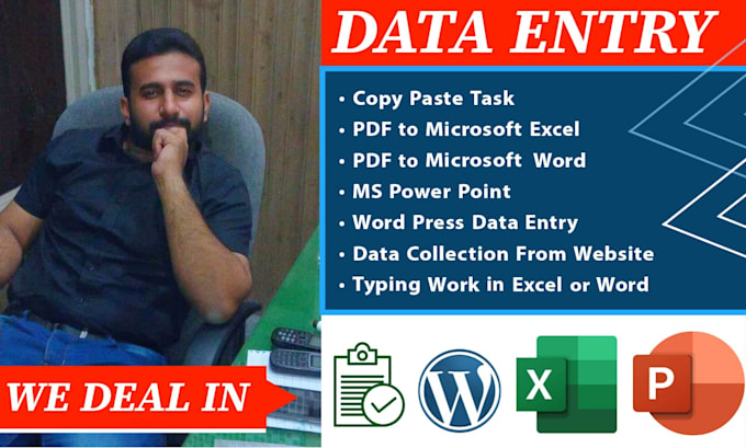 Convert pdf files to word, excel and all type of data entry by ...