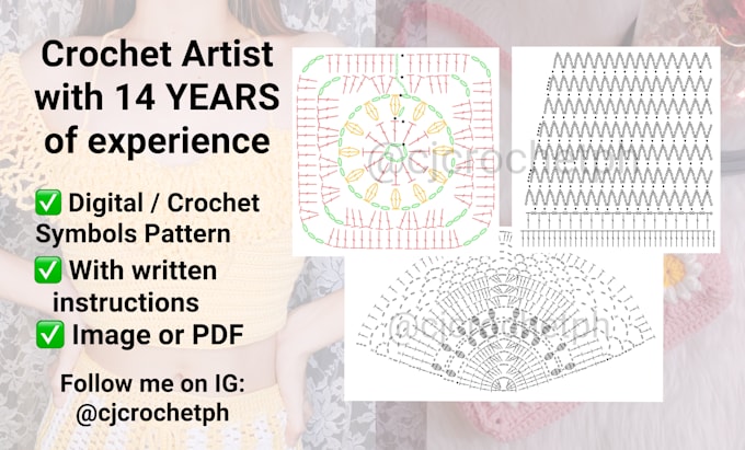Create a digital crochet pattern with instructions by Cj_sasuman | Fiverr