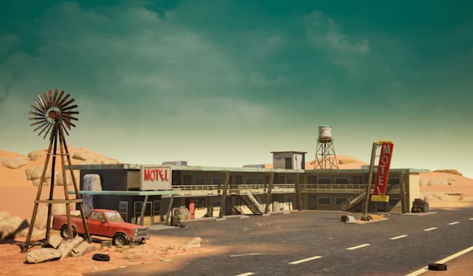 Do 3d game environment, game background, unreal engine character in blender,maya by Jonny_bay20 ...