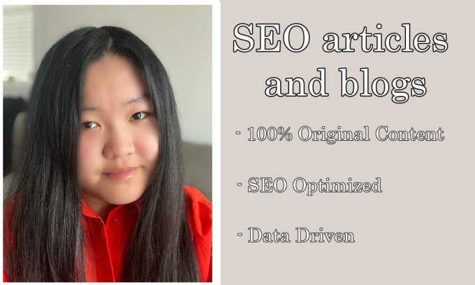 Write quality seo articles and blogs for your website by Vivianyin | Fiverr Write quality seo articles and blogs for your website by Vivianyin | Fiverr