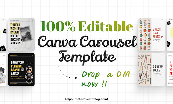 Create an editable carousel template in canva by Pete_issac | Fiverr