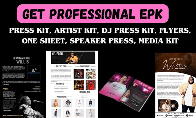 Design epk, media kit, press kit, speaker kit, one sheet, dj press kit for brand by Melissa ...