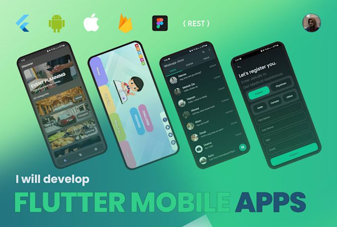 Develop mobile apps using flutter with api integration by Mabdullahmughl | Fiverr