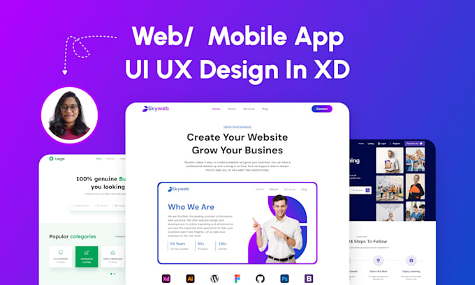 Create Web Ui Ux Design And Mobile App Ui Ux Design In Xd By Leeshdesigner Fiverr