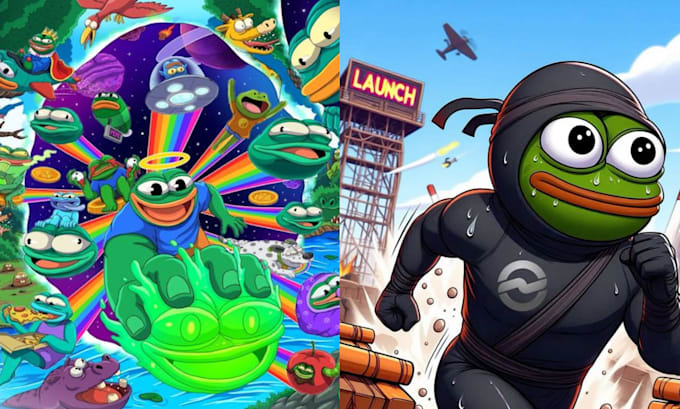 Draw pepe the frog twitch emote, meme art, nft art, crypto meme token ...