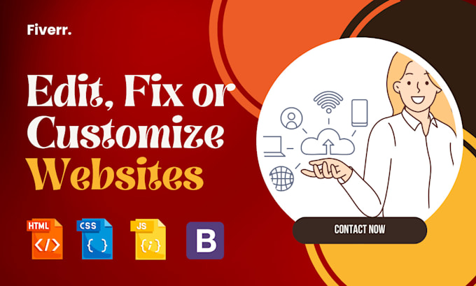 Edit or fix html css and js on your webpages by Maham_wajid | Fiverr