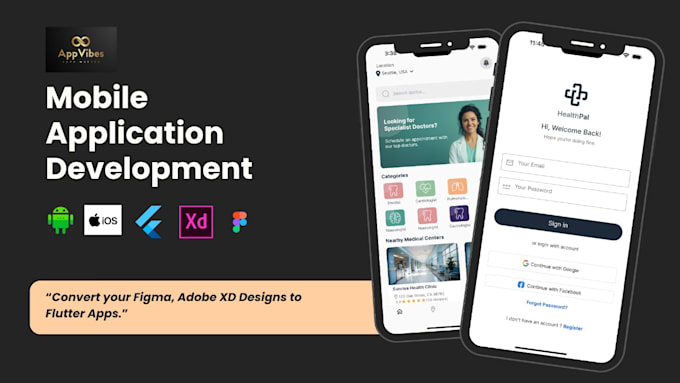 Convert figma xd design to flutter app with animations by Jeet_dalal ...
