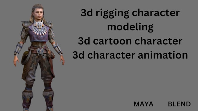 Do 3d rigging character modeling 3d cartoon character 3d character ...