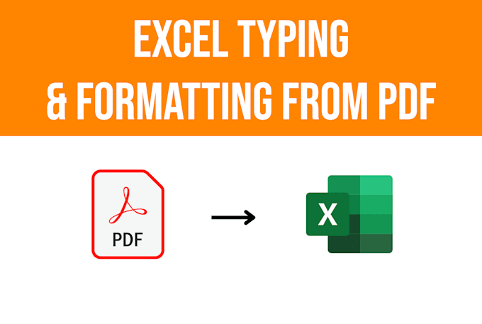 Excel typing and formatting from pdf into excel by Mmirazvishal | Fiverr