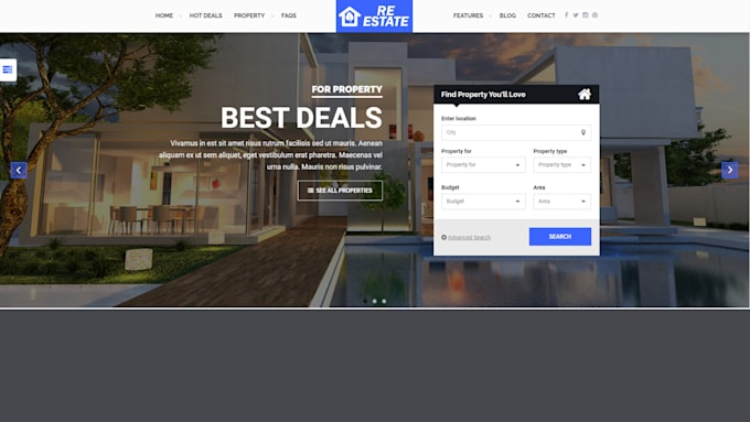Design realtor website wordpress website integrate mls idx by Ferdgurd | Fiverr