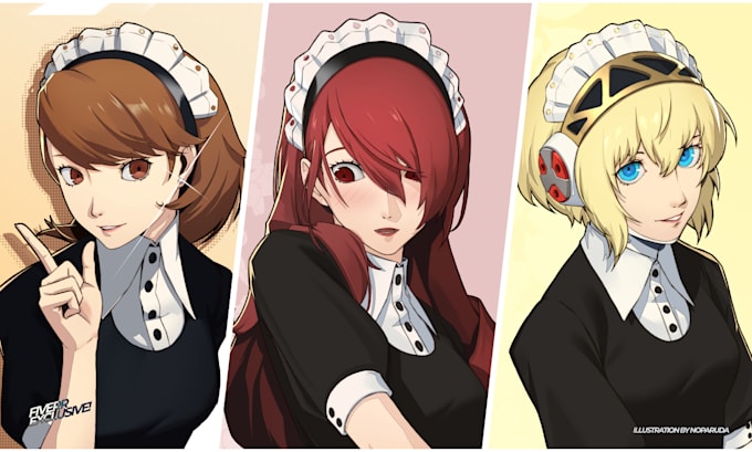 Draw anything into persona sprite by Naufalaji | Fiverr