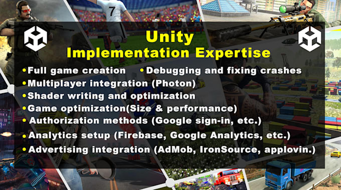 Be your expert unity game developer for android ios webgl 2d and 3d games by Saeed36302 | Fiverr