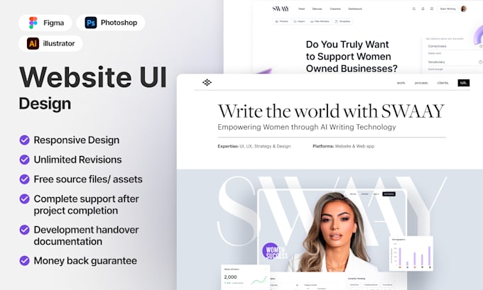 Bring your dream website, web ui, or landing page ui ux design into ...