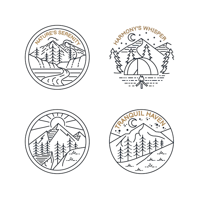 Do monoline art logo, illustration, tshirt, badge, emblem by Assagav ...