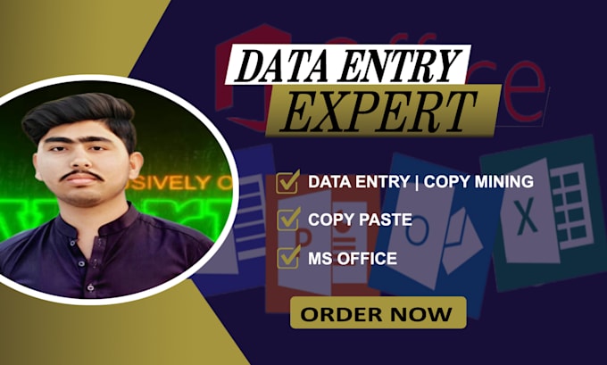 Do data entry, data input, data extraction, data mining by Faraz_soomro744 | Fiverr