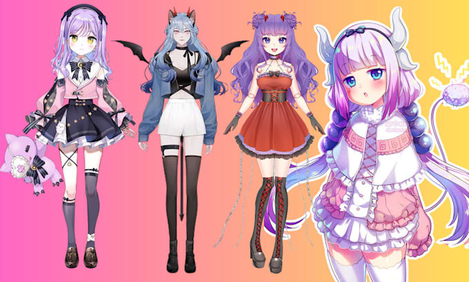 Rig live2d vtuber model, live2d anime character rigging, live2d vtuber ...