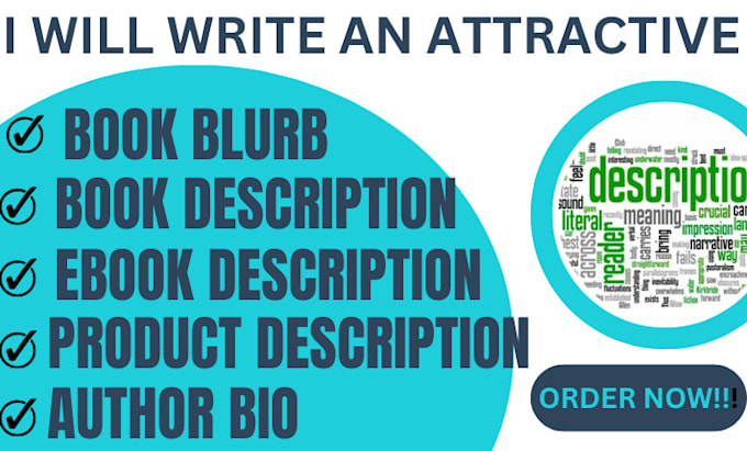 Write author bio, book blurb and book description by Lunadiego | Fiverr