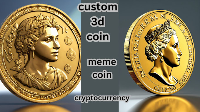 Create custom 3d coin memecoin coin log coin website crypto coin ...
