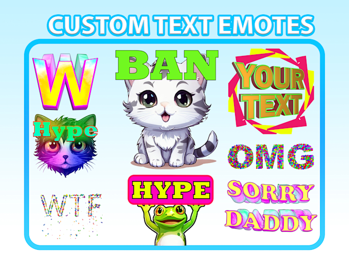 Custom animated text emote by Motilalsardar | Fiverr