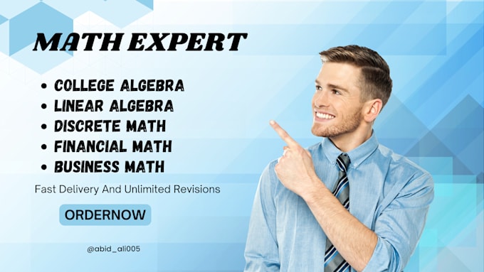 Help you with linear algebra, college algebra, and financial and ...